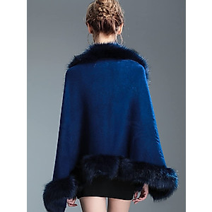 Obosoyo Women's Pashmina Shawl Cloak Cape Shawls and Wraps for Evening Dresses Shawl Wrap Cape Bridal Wedding Party Winter