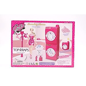 Gloria, Girl Laundry Room Play Set for 11" to 12" Dolls and Dollhouse Furniture