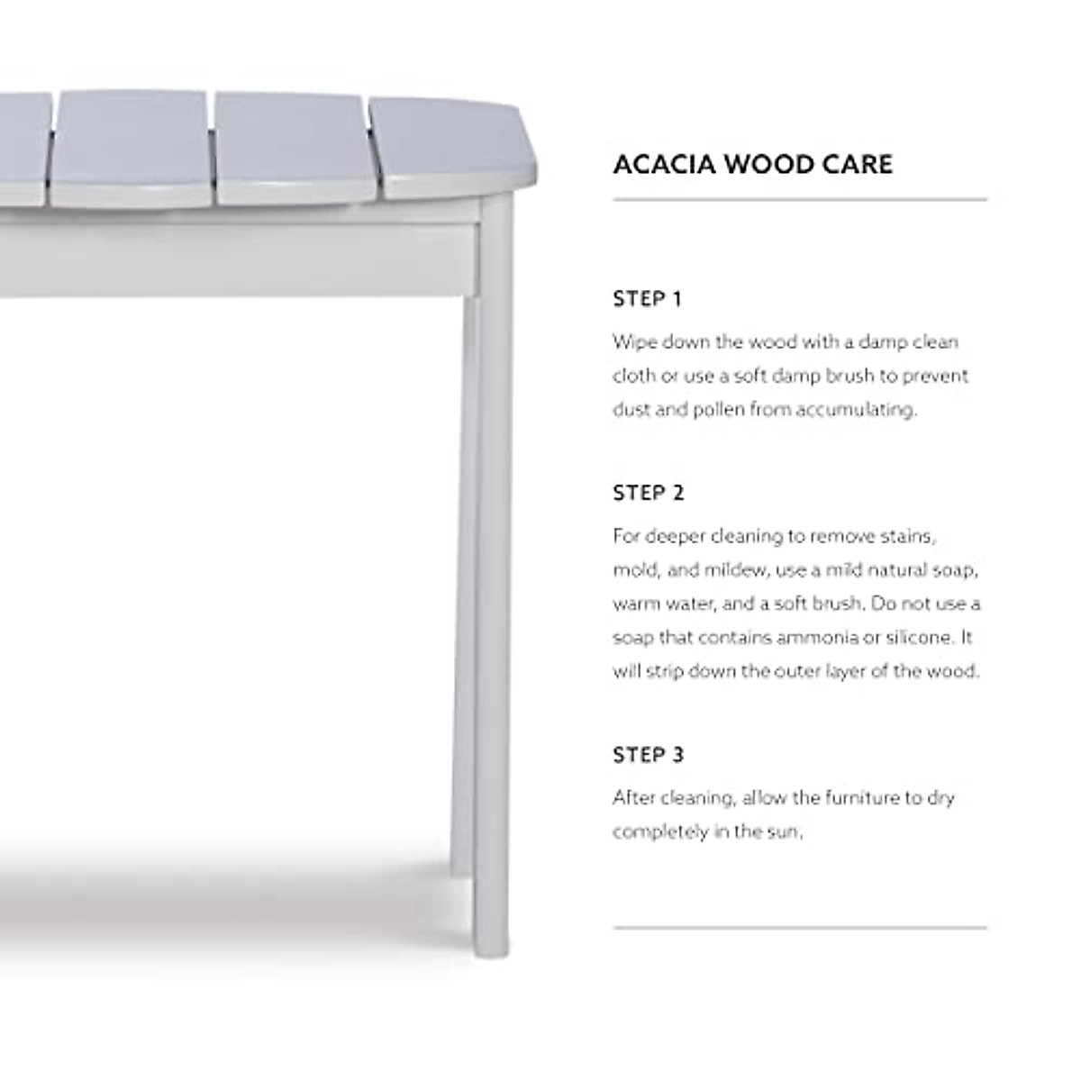 Linon Adirondack, White End Table, 18.5"D x 18.11"W x 18.11"H