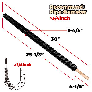 Holikme Dryer Vent Cleaner Kit 2 Pack Dryer Lint Brush Vent Trap Cleaner Long Flexible Refrigerator Coil Brush 30 Inch