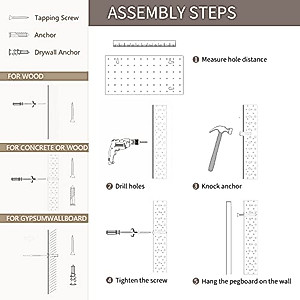 XAOHOME Wooden Pegboard, Sturdy Peg Board for Walls Modular Grid Organizer, DIY Storage and Display Panels with Shelves and Brass Hooks(Yellow)