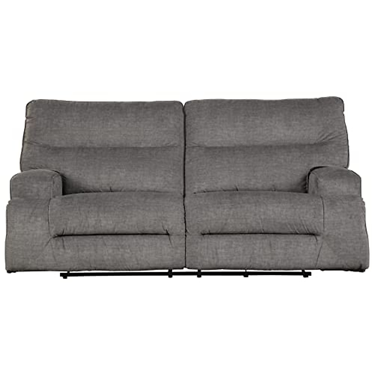 Signature Design by Ashley Coombs Oversized Contemporary 2 Seat Manual Pull Tab Reclining Sofa, Gray