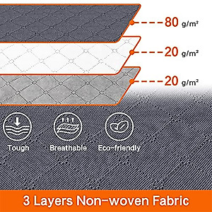 Vieshful Under Bed Storage Containers Foldable Underbed Storage Bags Clothes Organizers for Bedroom Closet Dorm Blankets Sweaters Toys with Clear Window, Reinforced Handle, Sturdy Structure, 40L, 3-Pack, Grey