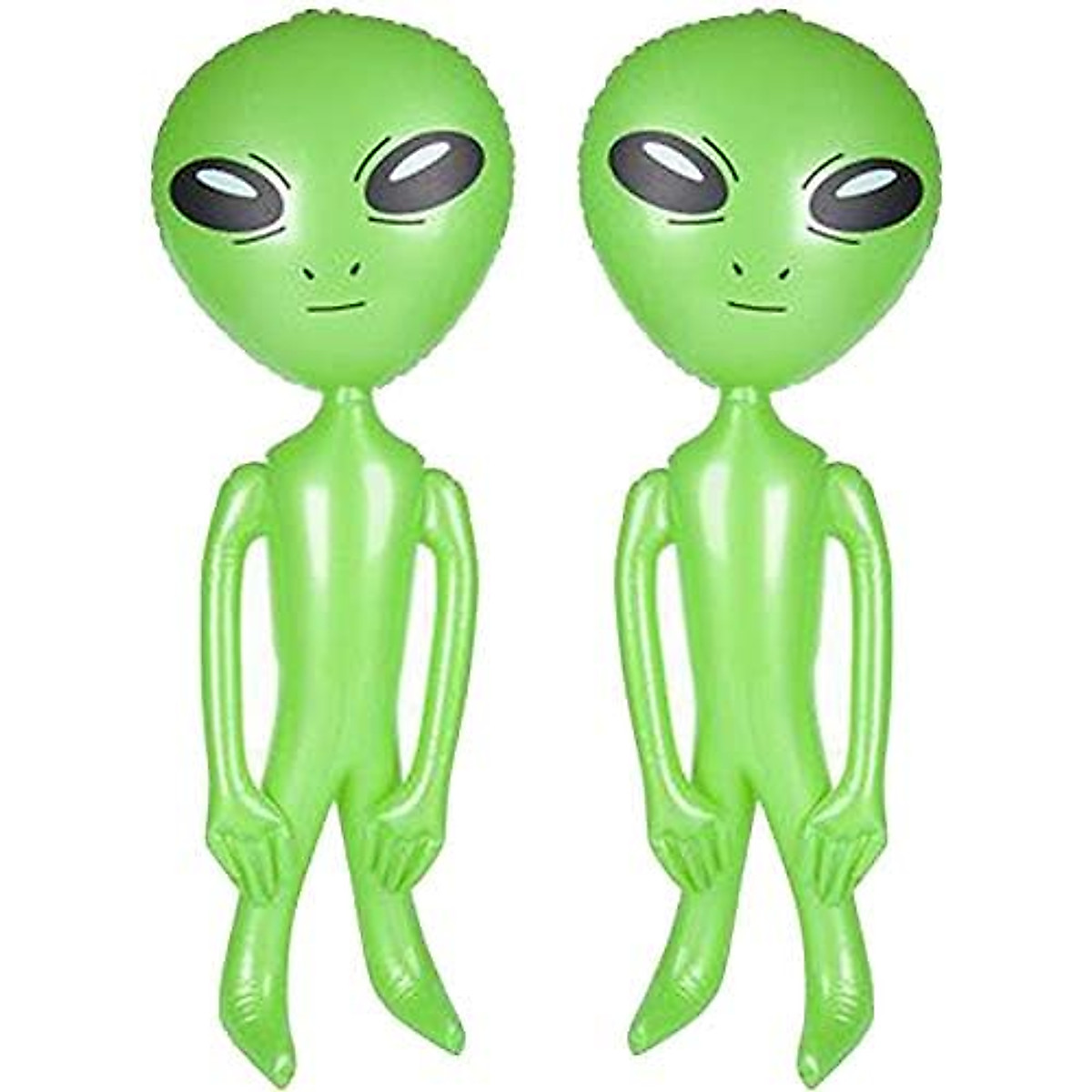 ArtCreativity Green Alien Inflates, Set of 2, Outer Space Decorations, 34 Inch Alien Inflatable Toys, Galactic Birthday Party Favors, Swimming Pool Toys for Kids, Alien Decorations for Kids’ Rooms