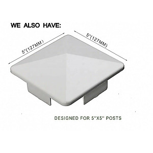 Plastic Post Cap, designed for 4 x 4 in. Elegant White color, 8 pcs. for The Wood 4"x4" Post You Must use The 3.5"x3.5" Cap.Extreme Weather Resistant, Made in USA. ONLY Delivery from USA.
