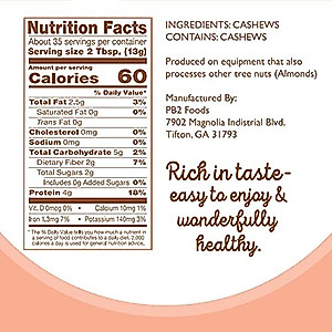 PB2 Powdered Cashew Butter - Cashew Powder with No Added Sugar or Salt [1lb Jar]