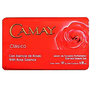 Camay Classic Bar Soap, Rose Essence, 6-Pack of 98 Oz Each Soap, 6 Bar Soaps.