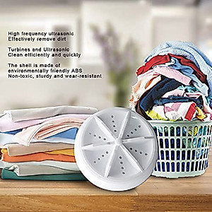 Zunate Mini Washing Machine, Washing Machine, Automatic Compact Laundry Machine for Trip, Apartment(white, 4-speed adjustment)