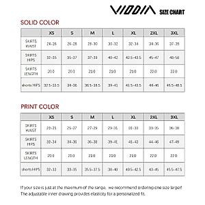 Viodia Women's 20" Knee Length Skorts Skirts Athletic Tennis Golf Skirt for Women Modest Sports Casual Summer Skirt with 5 Pockets Black