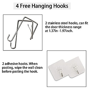 Animal Dog Hanging Laundry Hamper Bag 1 PCS, Watercolor French Bulldog Door Hanging Laundry Basket Dirty Clothes Bag Space Saving with Hooks for Bathroom Bedroom Home Wall Closet