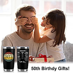 50th Birthday Gifts for Men, Funny 1973 50 Year Old Gifts for Men Women 50th Birthday Decorations Men Women Unique Christmas Fathers Valentines Gifts for Husband Dad Wife - 20 OZ Tumbler
