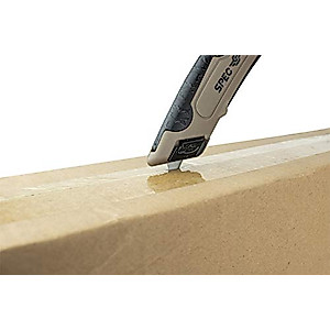 Spec Ops Tools Safety Knife Box Cutter, Includes Holster & Lanyard, 3% Donated to Veterans, black/tan