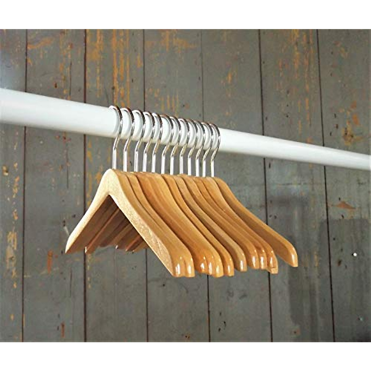 NAHANCO MINI612 6" Mini Wooden Hangers for Dolls Clothes, Pet Apparel or Accessories, Natural (Pack of 12)