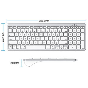 OMOTON Wired Keyboard Compatible with Mac, with Dual Interface (USB and Type-C), Numeric Keypad Compatible with MacBook Pro/Air, iMac, Mac Mini/Pro Laptop, Silver
