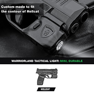 WARRIORLAND Hellcat Mini Gun Light Tailored Made for Springfield Armory Hellcat Pistol, 150 Lumens Hellcat Handgun Light, LED Tactical Flashlight Hellcat SL-1