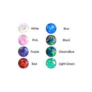 316 Stainless Steel Yellow Gold-Tone Threadless Push Pin Nose Ring Labret Monroe Stud 3mm Glued Purple Faux Opal 16G