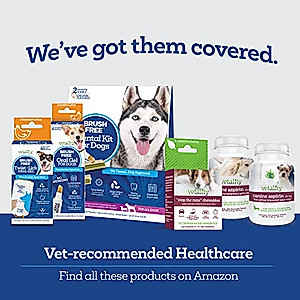 Vetality Brush Free Daily Dental Care Chews for Dogs | Cleans Teeth and Freshens Breath | 30 Count | B.E.S.T. Complex Provides Complete Oral Cleaning and Tartar Control