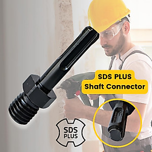 Drilax Core Drill Bit Adapter 5/8"-11 Female to 1-1/4"-7 Male 5/8 Arbor for 1-1/4"-7 to 5/8-11 Female Core Drill Adapter Standard Tools Concrete Bit Water Adapter (5/8"-11 Female to 1-1/4"-7 Male)