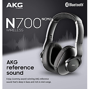 SAMSUNG AKG (A Samsung Brand) N700NC M2 Over-Ear Foldable Wireless Headphones, Active Noise Cancelling Headphones - Black (US Version), 2.6, Model:GP-N700HAHCIWA