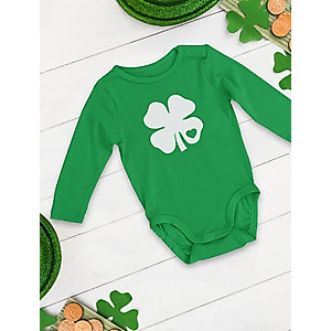 Tstars St Patrick's Day Baby Boy Girl Onesie Irish Shamrock Clover Long Sleeve Bodysuit 18M Green