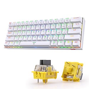 Redragon 60% Gaming Keyboard & A113 Hot-swap Mod Mechanical Switches (24pcs) Bundle