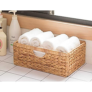 Vintiquewise Foldable Natural Water Hyacinth Storage Bin (Set of 3 Small)