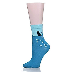 Leotruny Cute Socks Women Cat: Animal Novelty Socks for Women Girls - Ladies Funny Socks with Gift Box 5pairs Without Box