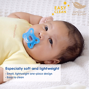 MAM Comfort Baby Pacifier, 100% Lightweight Silicone, Sterilizer Case, 0-3 Months (Pack of 2)