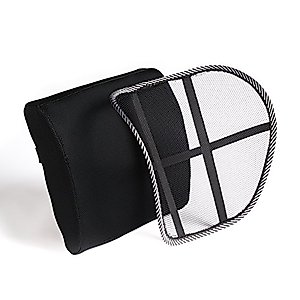 Black Mountain Products BMP Lumbar Back Support Cushion Set