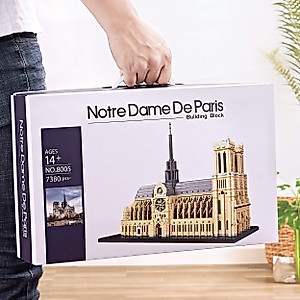 YaJie Notre Dame Architecture Collection Micro Building Blocks Modle Set,Building Set Toy Gift for Adults and Teens (7380 Pieces)