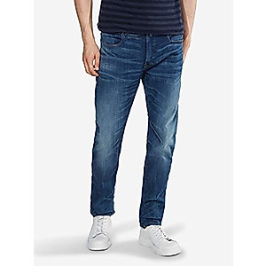 G-Star Raw Men's D-STAQ 5-Pocket Slim Fit Jeans, Medium Indigo Aged, 33W x 36L