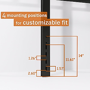 Hunlostten 40 Inch High Metal Headboard Queen Size, Black Queen Headboard Only, Industrial Headboard, Easy Assembly