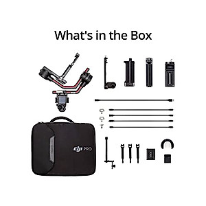 DJI RS 2 - 3-Axis Gimbal Stabilizer for DSLR and Mirrorless Cameras, Nikon, Sony, Panasonic, Canon, Fuji, 10lbs Tested Payload, 1.4” Full-Color Touchscreen, Carbon Fiber Construction, Black