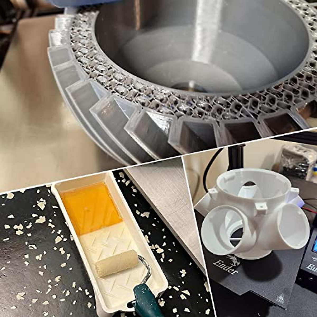 NAGA ABS 3D Printer Filament 1.75mm, High Toughness & High Hardness ABS Filament, 1kg Spool(2.2lbs), Dimensional Accuracy +/- 0.03 mm (Black)