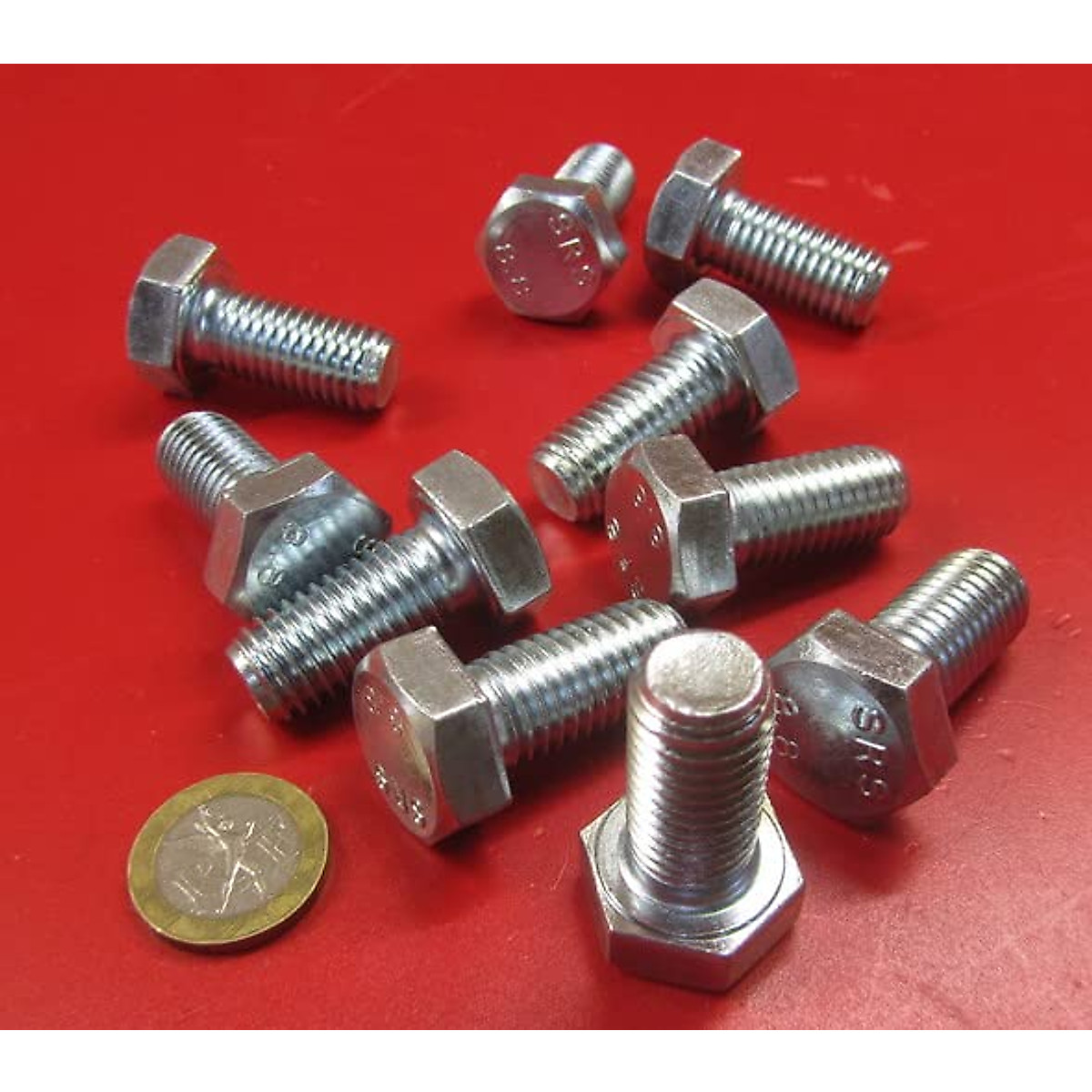 Class 8.8 Zinc Steel Bolts FT M14 x 2 mm x 30 mm Long 10 pcs