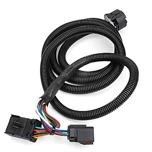 MITZONE 7-Foot 7-Pin Truck Bed Trailer Wiring Plug Harness Extension Compatible with 1995-2009 Dodge Ram 1500 2500 3500, 1995-2010 Dodge Dakota for Fifth-Wheel and gooseneck Trailers