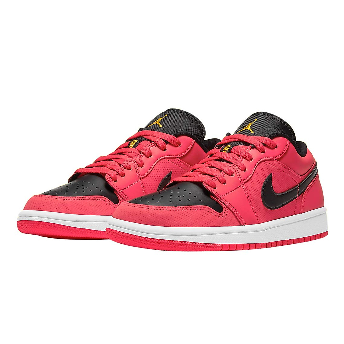Nike Women's Air Jordan 1 Low UNC Basketball Shoe, Siren Red/Black-white, 11