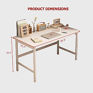 XUEGW Small Computer Desk Simple Style Office Desk Study Work Table for Home Bedroom Writing Desk, White