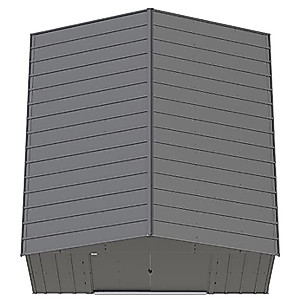 Arrow Sheds Classic 12' x 12' Outdoor Padlockable Steel Storage Shed Building, Charcoal