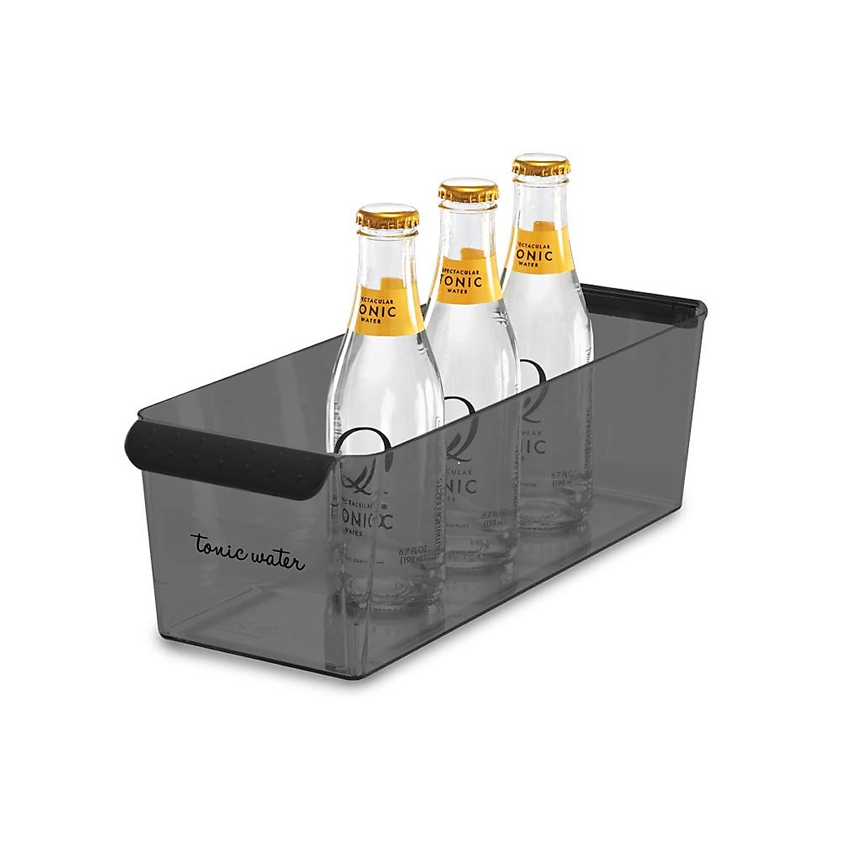 madesmart Fridge/Pantry 4in Wide Deep Bin, Carbon