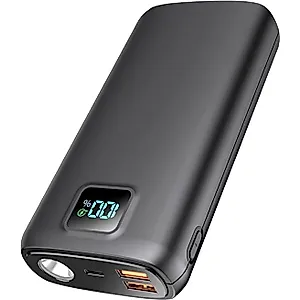 Portable-Charger-Power-Bank - 40000mAh Power Bank PD 30W and QC 4.0 Quick Charging Built-in Bright Flashlight LED Display 2 USB 1Type-C Output for Most Electronic Devices on The Market(Carbon Black)