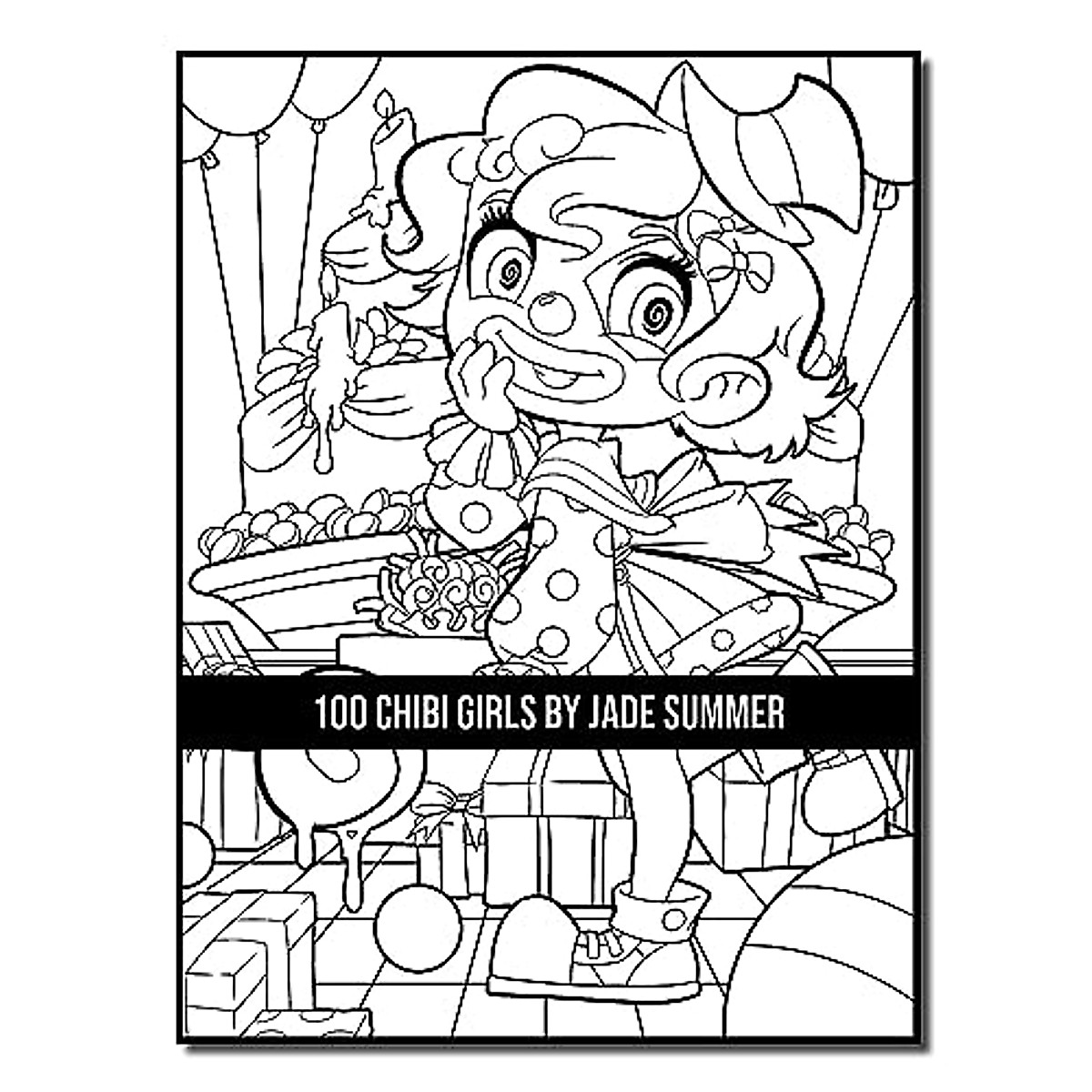 100 Chibi Girls: An Adult Coloring Book Collection with Cute Girls, Fantasy, Horror, Christmas, and More!