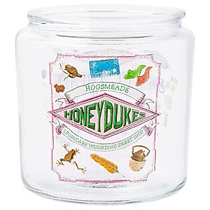 Silver Buffalo Harry Potter Honeydukes Treats Glass Jar with Lid, 6 Inches