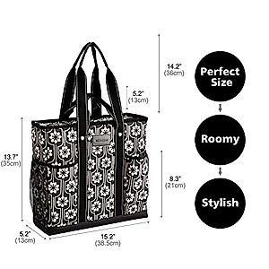 DEMOMENT Water Resistance Large Canvas Utility Tote Bag,Work Teacher Nurse Shoulder Women Bag (Sunflower)…