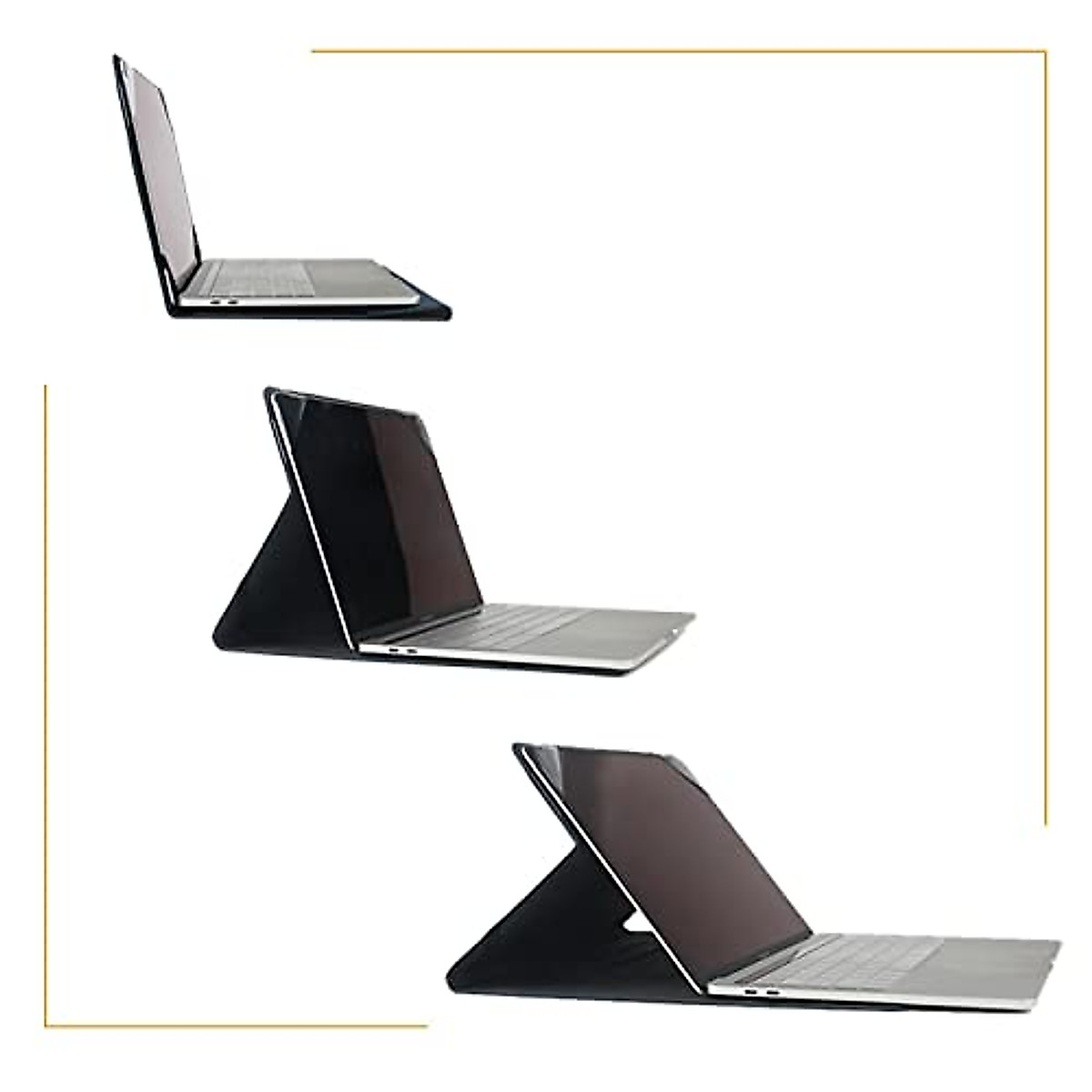 Honeycase Cover for 13.3” Samsung Galaxy Book3 360 & Galaxy Book2 Pro/Pro 360 & Book Pro 360/Pro 360 & Galaxy Book Flex/Flex Alpha/S/Ion 13 inch Laptop,PU Leather Slim Shell Case,S002-13-Black