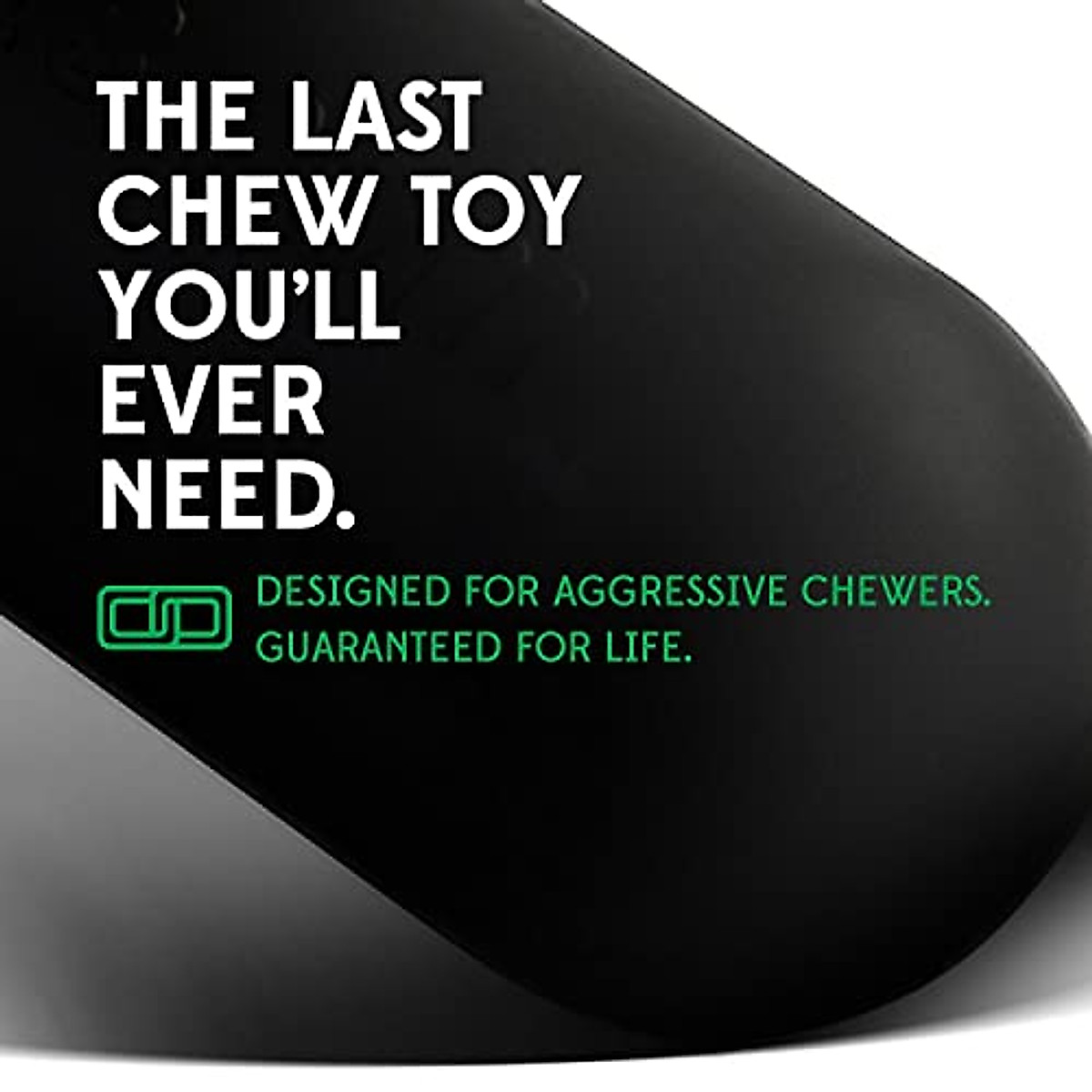 Goughnuts Toys for Aggressive Chewers | Heavy Duty Virtually Indestructible Dog Toy Stick for Medium Breeds Such as Pit Bulls | Black