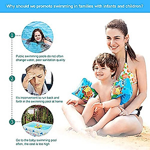 Kiddie Pool Above Ground Swimming Pool 59" X 43.3" X 23.6" Full-Sized Family Kiddie Blow up Pool for Kids, Toddlers, Infant & Adult for Ages 3+ Outdoor, Garden, Backyard, Summer Water Party