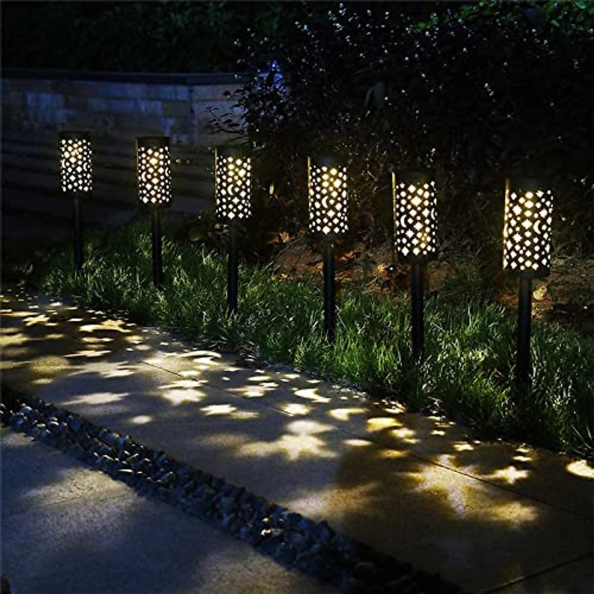 1PCS Solar Lantern Lights Star Moon Sunlight lamp Waterproof Outdoor Ramadan Hanging Lights for Home Garden Path Decoration Dropship