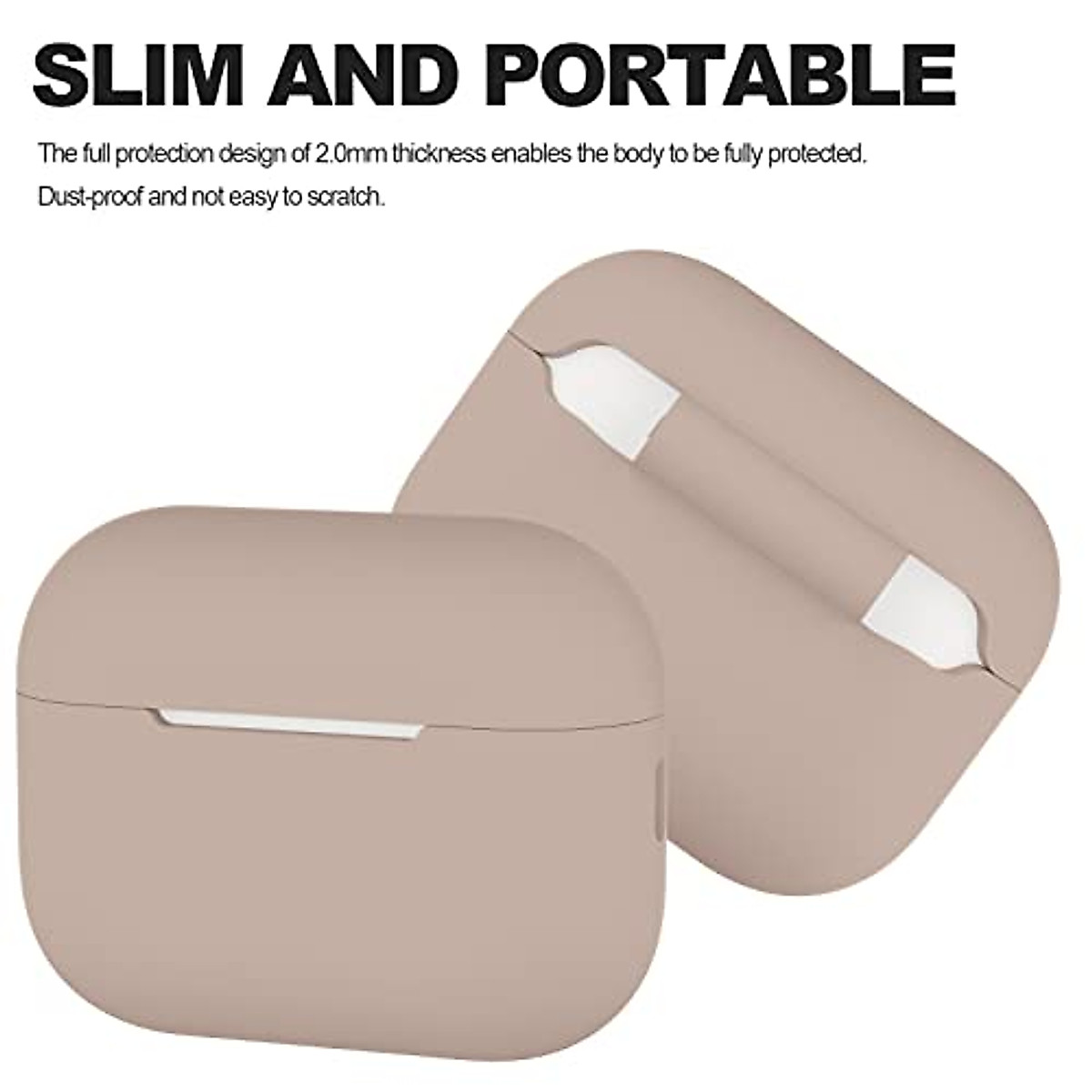 ATUAT AirPods Pro 2nd Generation Case Cover(2022), Protective Soft Silicone Skin Accessories for Men Women Boys Girls for Apple AirPods Pro Gen 2, Front LED Visible-Tan Brown