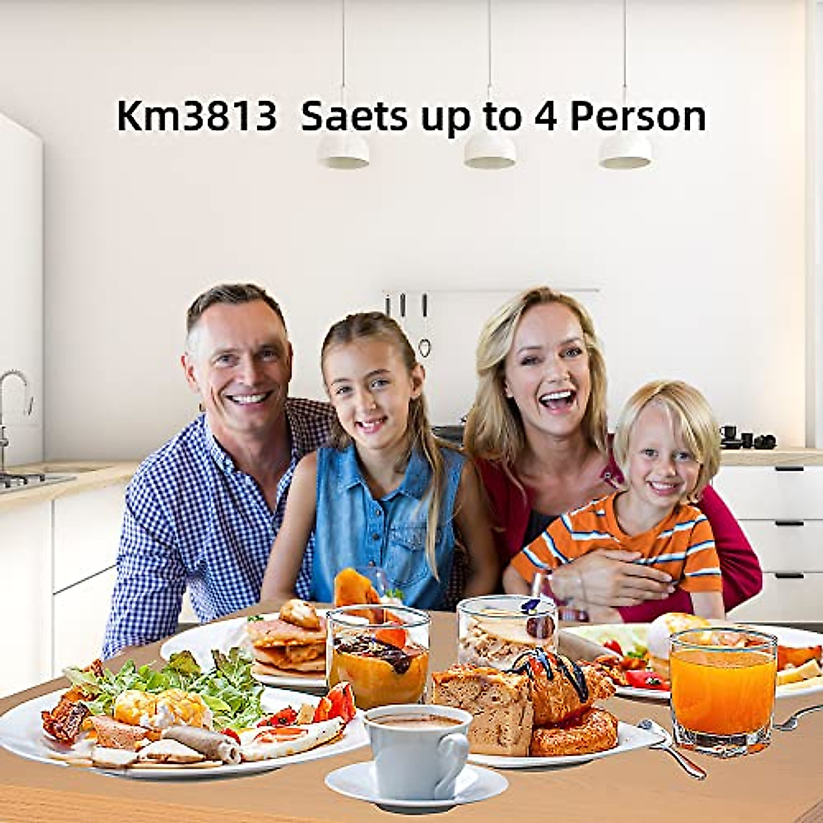 Square Dining Table TOP Wood Kitchen Coffee Table Counter Modern Cross Metal Led for Cafe Restaurant Wine Bar Home Office Conference Nordic Oak Grid 4-6 (Square 36")